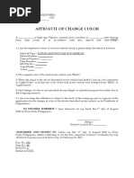 Affidavit of Change Color | PDF