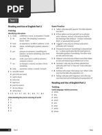 C1 Advanced 4, Test 4 Answer Key, Reading and Use of English | PDF ...