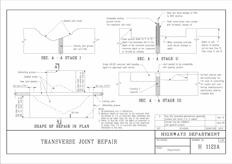 Transverse Joint Repair | PDF | Concrete | Materials