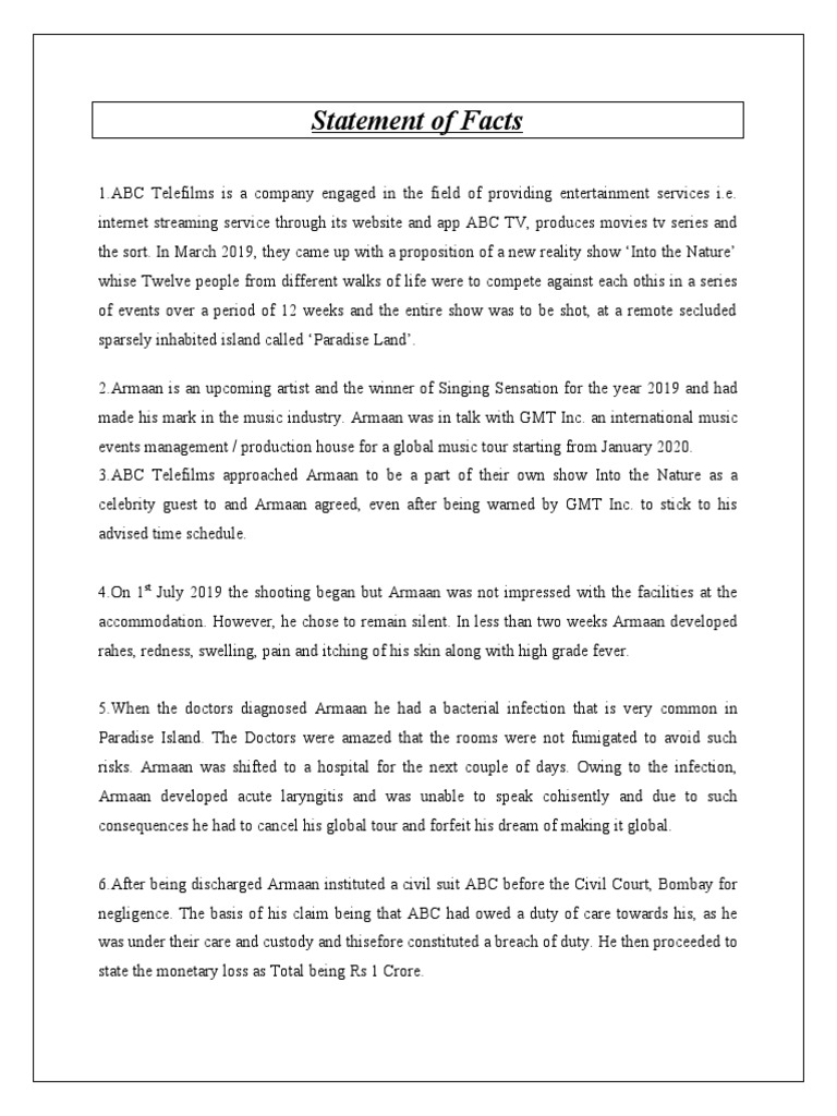 Plaint For CPC | PDF | Negligence | Lawsuit