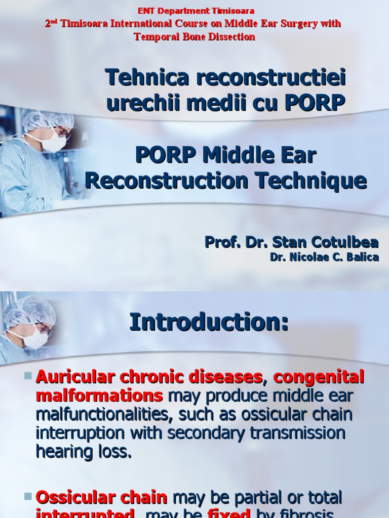 Balica - N - PORP Middle Ear Reconstruction Technique | PDF | Ear ...