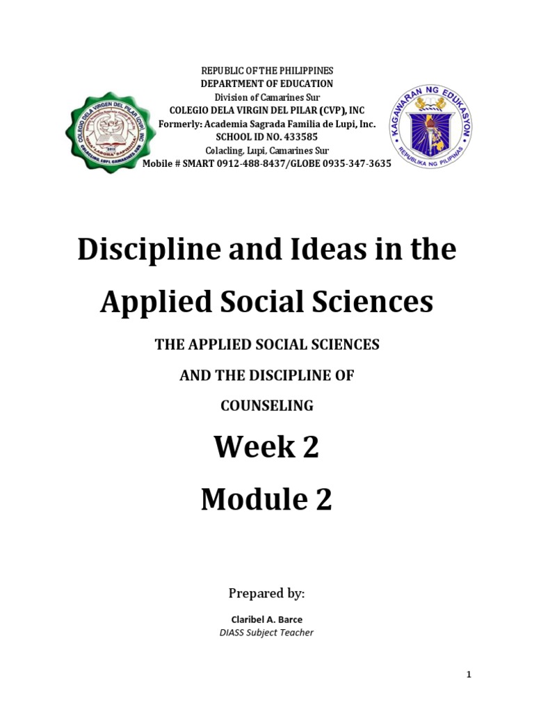 The Applied Social Sciences and The Discipline of Counseling | PDF ...