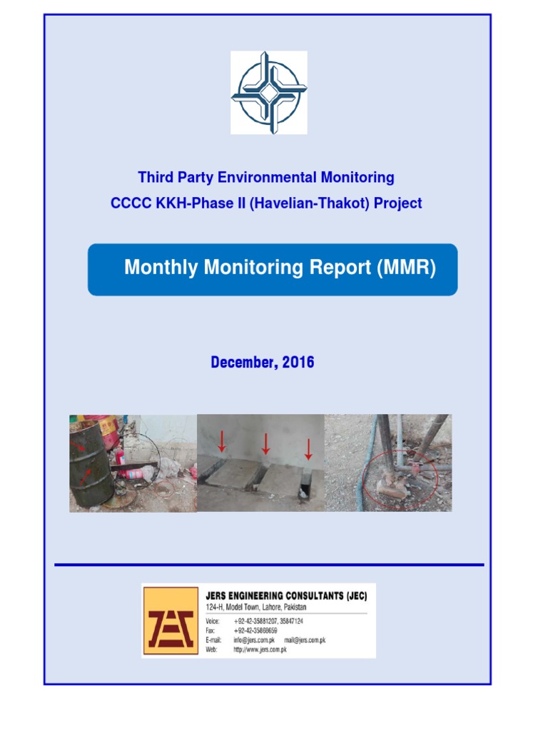 Monthly Monitoring Report (MMR) : Third Party Environmental Monitoring ...