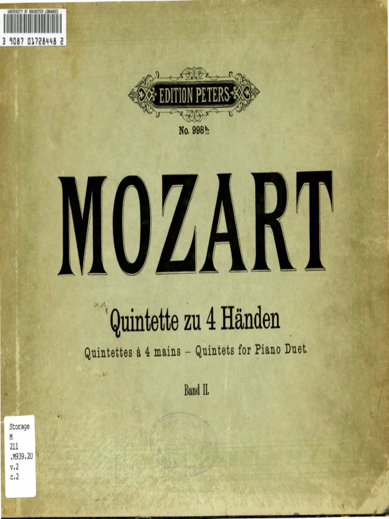 Mozart Clarinet Quintet A Major K581 PDF | PDF