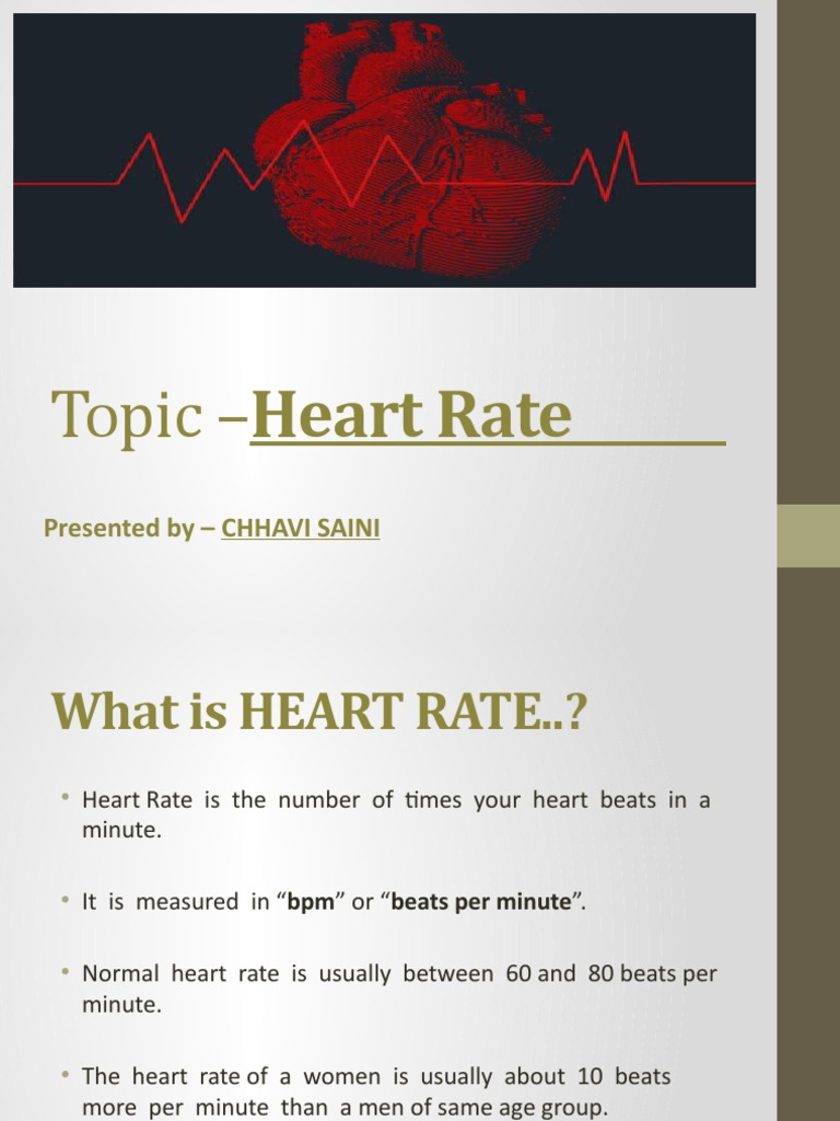 Topic - Heart Rate | PDF