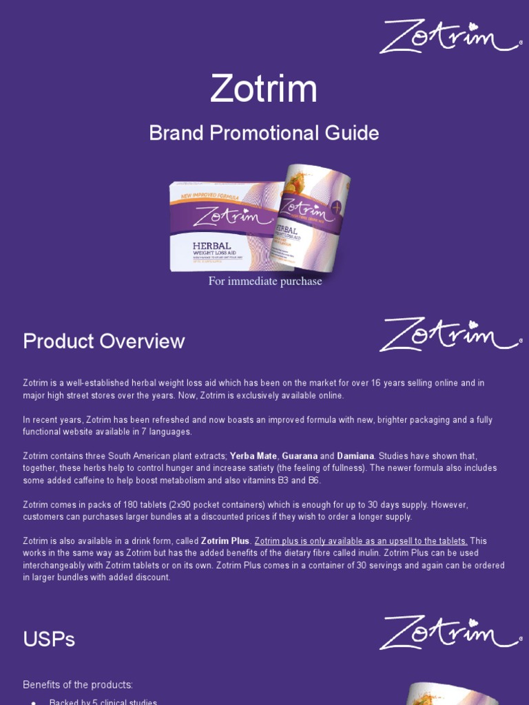 Zotrim Brand Promotional Guide | PDF