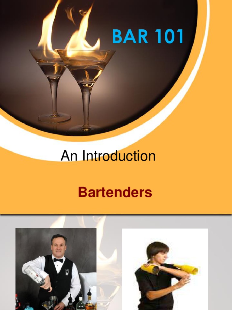 BAR 101intro PDF | PDF | Drink | Alcoholic Drinks
