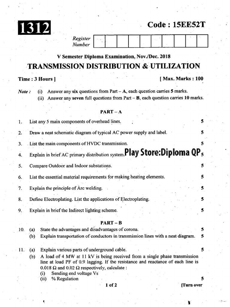5th Sem Diploma Dte | PDF