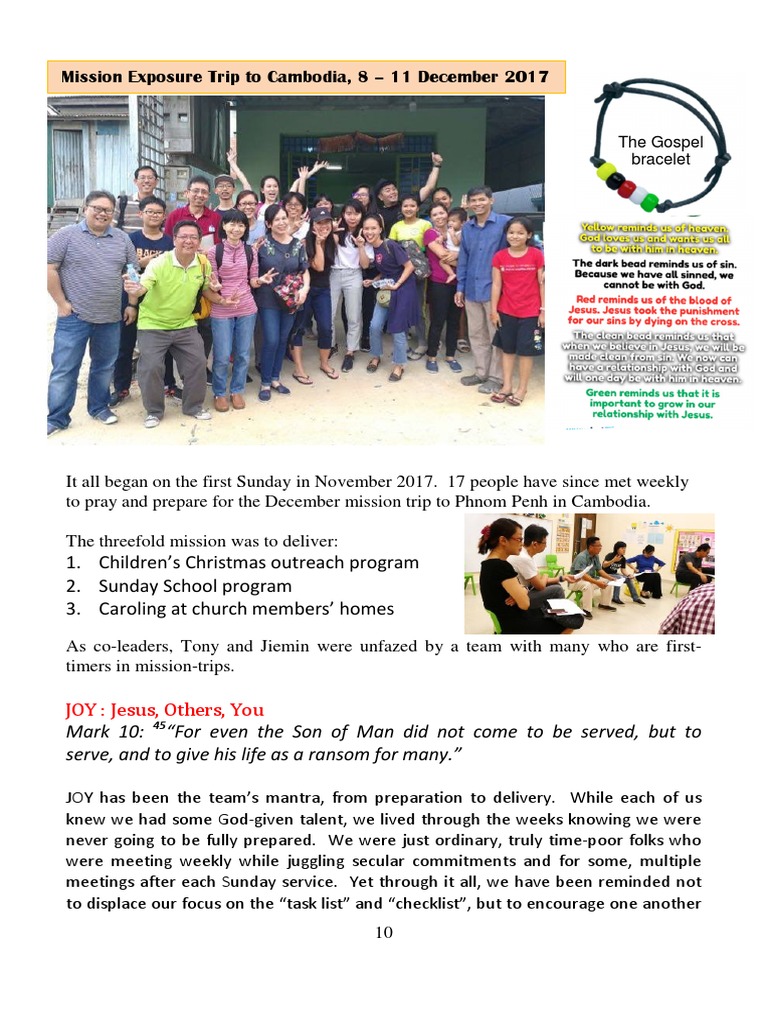 Mission Exposure Trip To Cambodia, 8 - 11 December 2017 | PDF ...