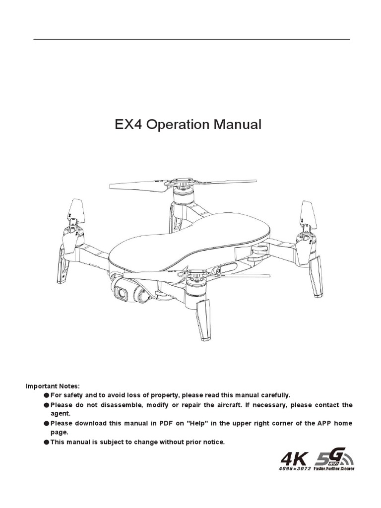 Eachine EX4 User Manual | PDF | Battery Charger | Mobile App