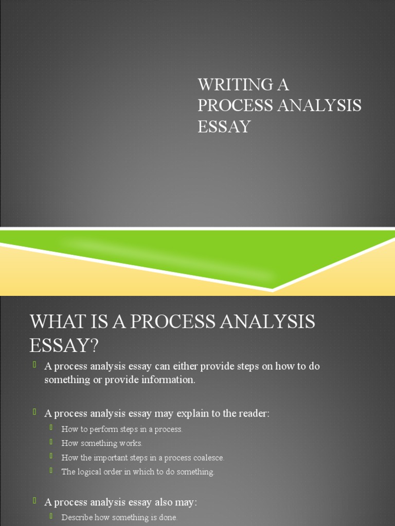 Writing A Process Analysis Essay | PDF | Essays | Psychological Concepts