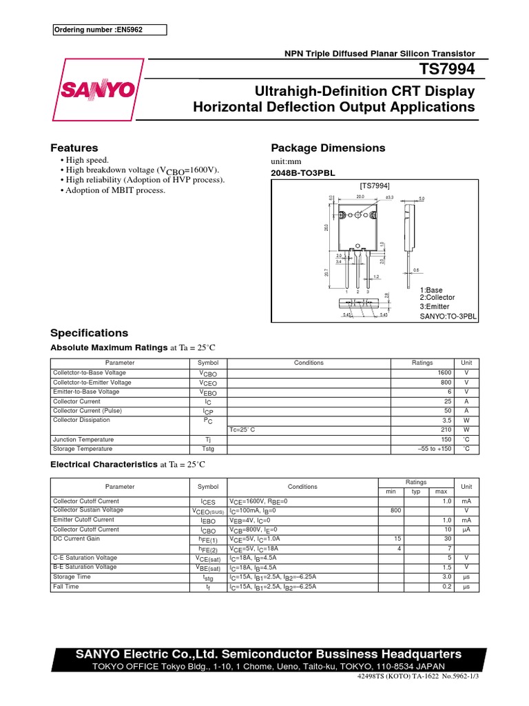 Ultrahigh-Definition CRT Display Horizontal Deflection Output ...