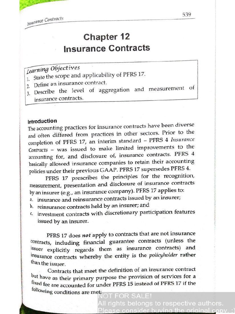 Chapter 12 - Insurance Contracts | PDF