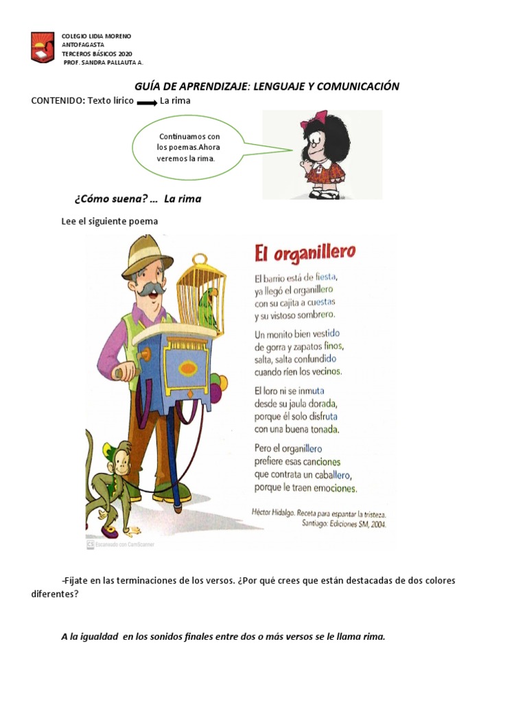 Guía de Rimas para Terceros Básicos | PDF | Rima | Poesía