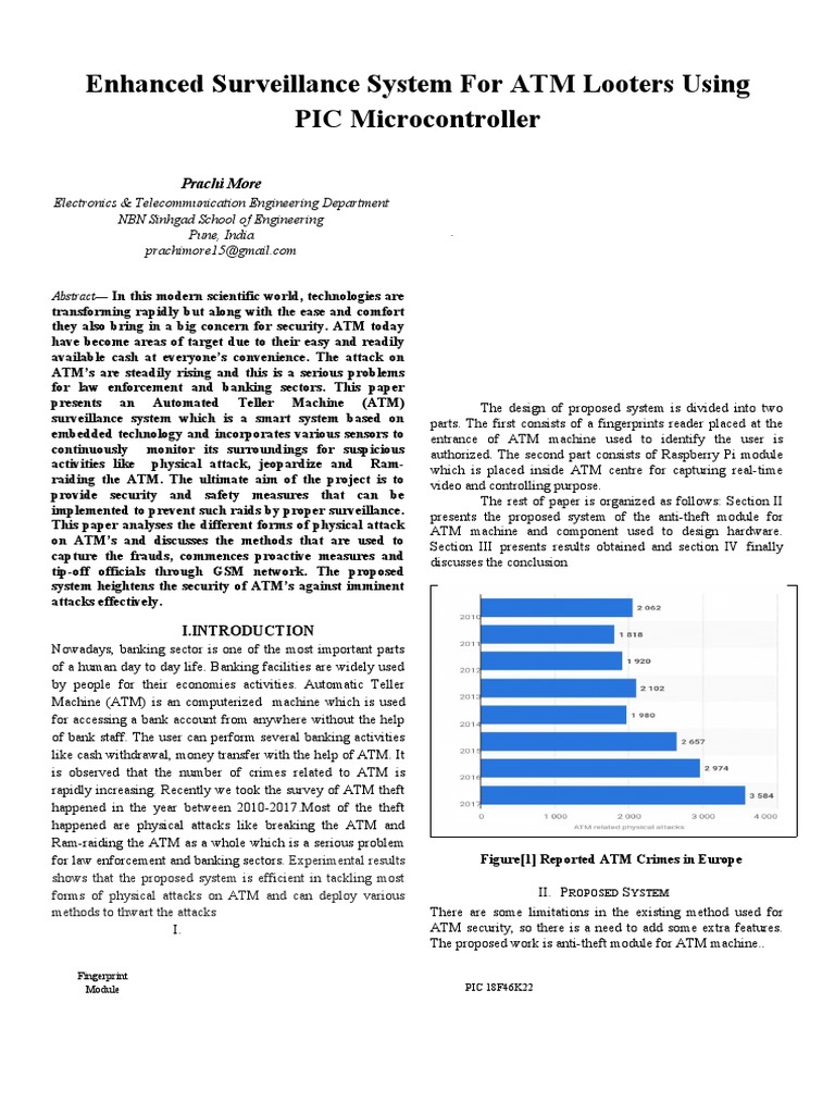 Enhanced Surveillance System For ATM Looters Using PIC Microcontroller | PDF | Automated Teller ...