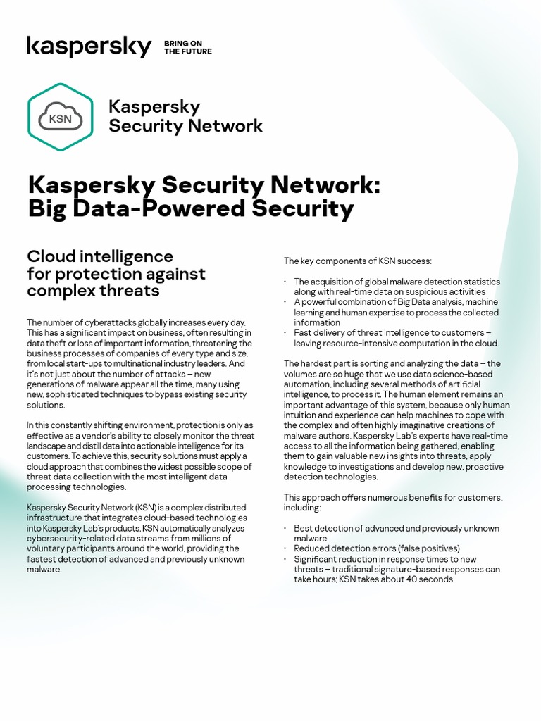 KSN Big Data Powered Security | PDF | Cloud Computing | Malware