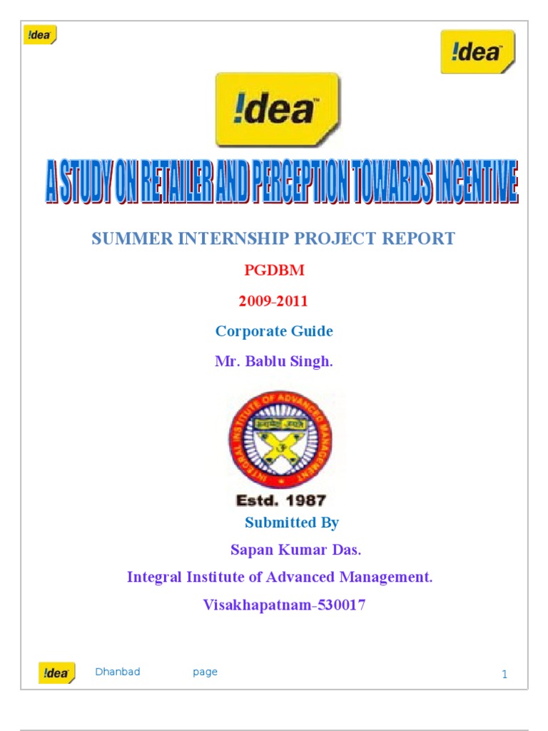 SUMMER INTERNSHIP PROJECT REPORT Sapan | PDF | Questionnaire | Marketing