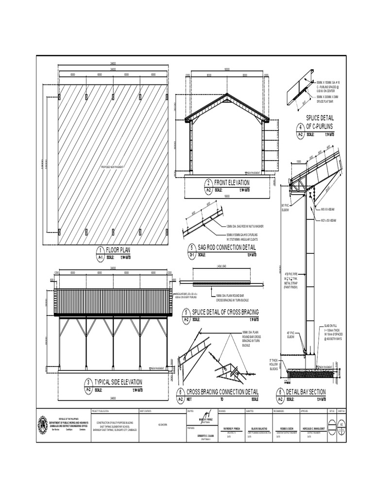 Splice Detail of C-Purlins: Proposed New Pavement | PDF | Economic ...