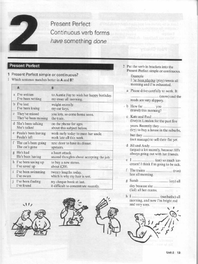 Grammar Exercises. Unit 2. Part 1 | PDF