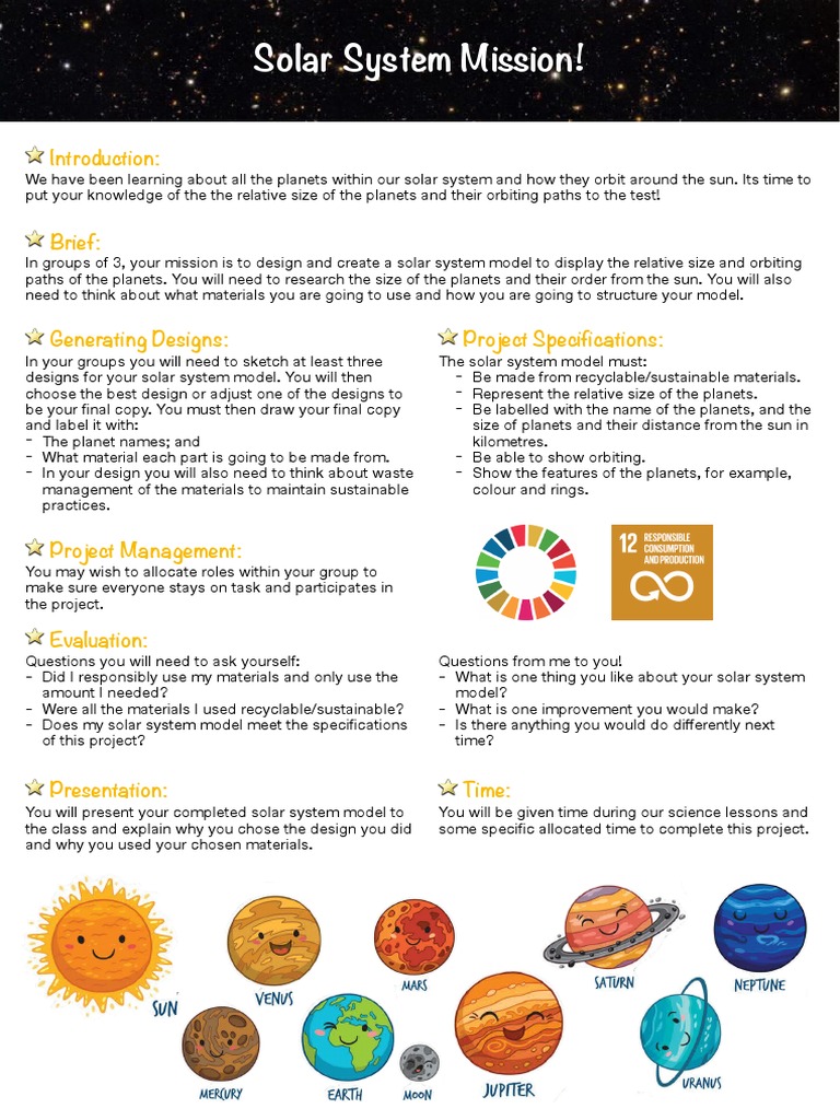 Primary Science Design Brief | PDF | Solar System | Planets