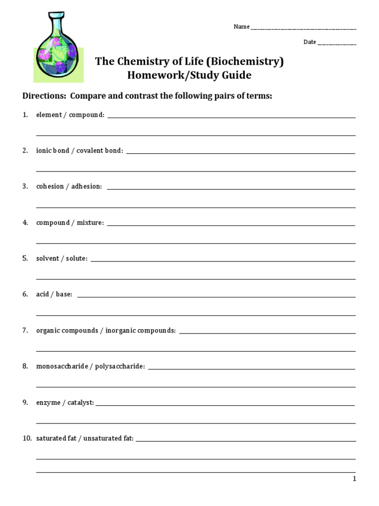 Biochemistry Homework Edit PDF | PDF | Chemical Bond | Ion