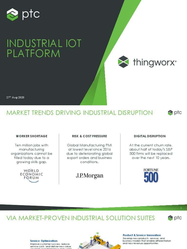 ThingWorx Platform Sales Presentation | PDF | Internet Of Things ...
