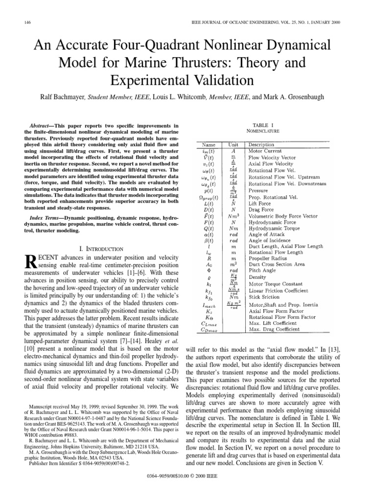 An Accurate Four-Quadrant Nonlinear Dynamical Model For Marine ...