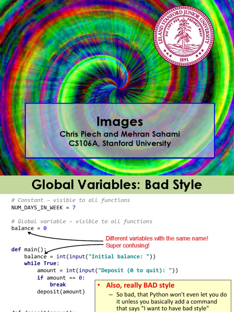 Images: Chris Piech and Mehran Sahami CS106A, Stanford University | PDF | Control Flow | Rgb ...