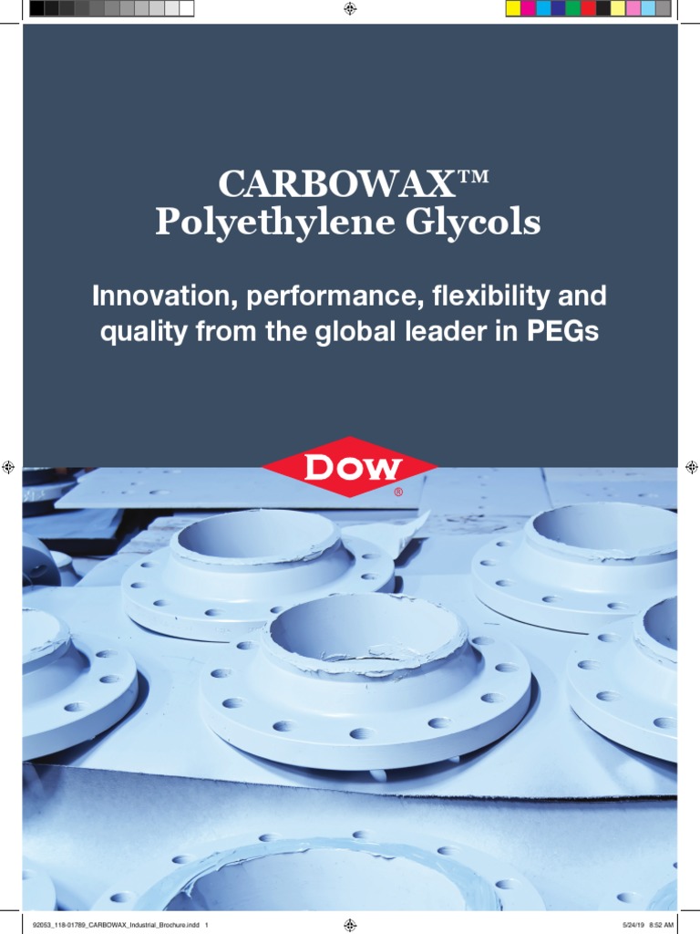 Dow Carbowax PEGs PDF | PDF | Polyethylene Glycol | Chemistry