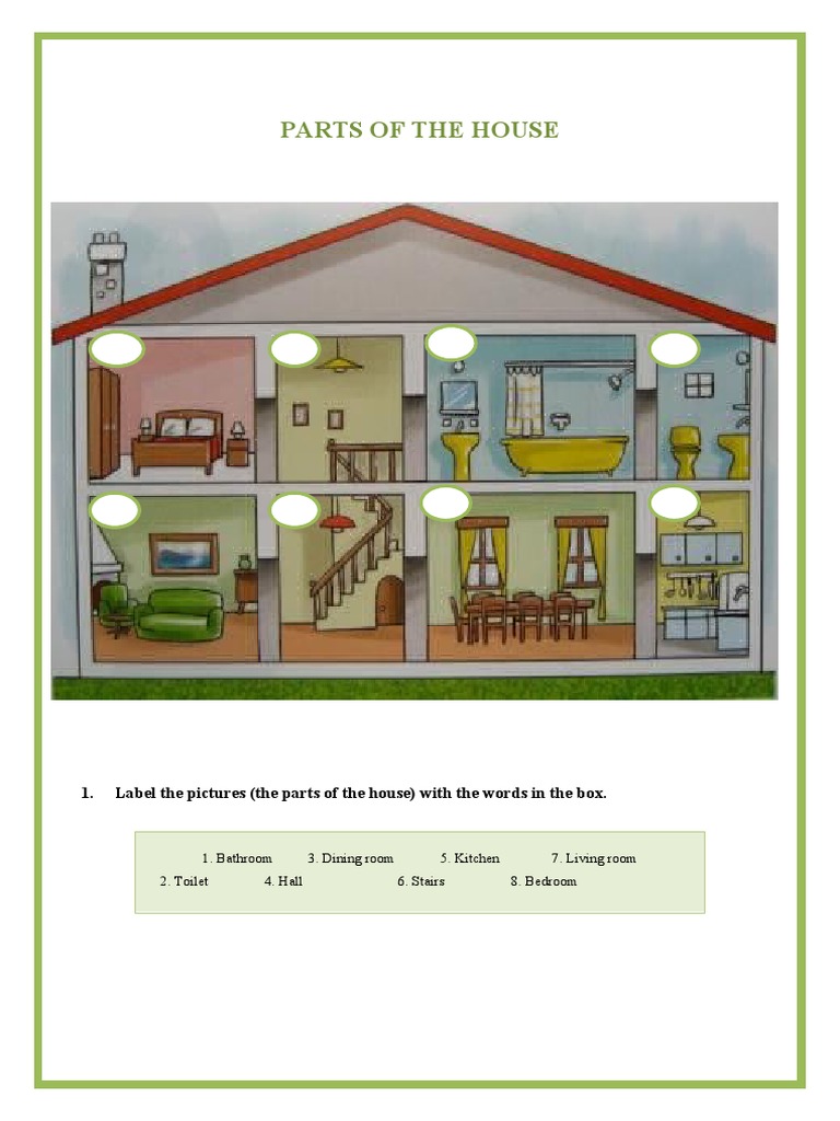 Parts of The House Fun Activities Games - 535 | PDF
