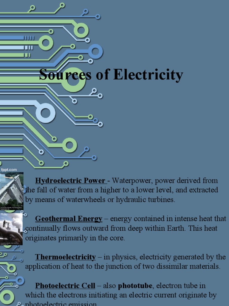 Overview of Electricity Sources | PDF | Series And Parallel Circuits ...