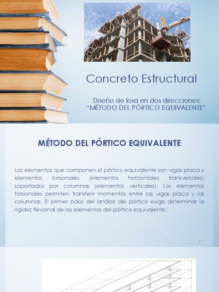 Diseño de Losa en Dos Direcciones - Portico Equivalente | PDF | Rigidez | Mecanica clasica