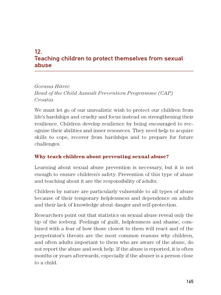 Teaching Children To Protect Themselves From Sexual Abuse | PDF ...