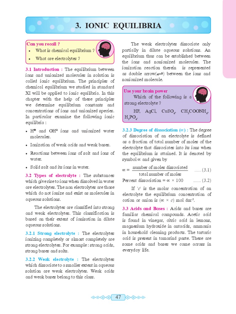 Ionic Equilibra | PDF | Acid | Buffer Solution