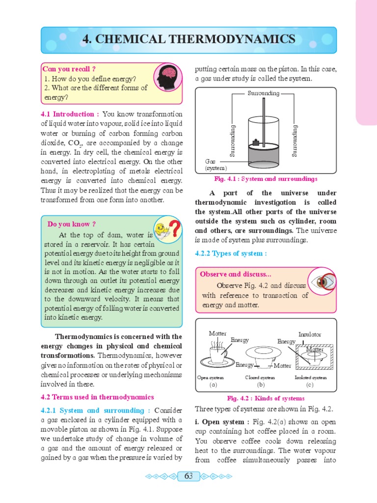 Chemical Thermodynamics | PDF | Heat | Enthalpy