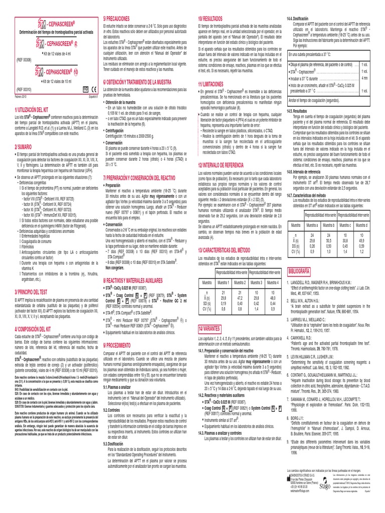 TTP Inserto PDF | PDF | Fluidos corporales | Medicina CLINICA