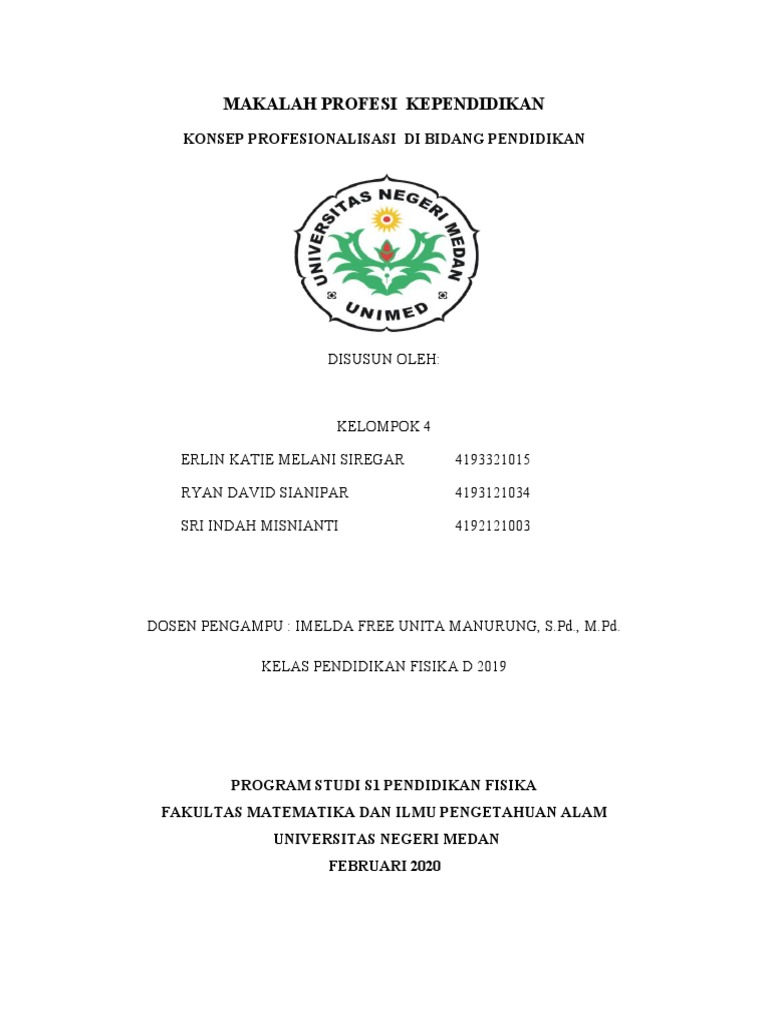 MAKALAH PROFESI KEPENDIDIKAN Di Bidang Pendidikan KEL 4 | PDF