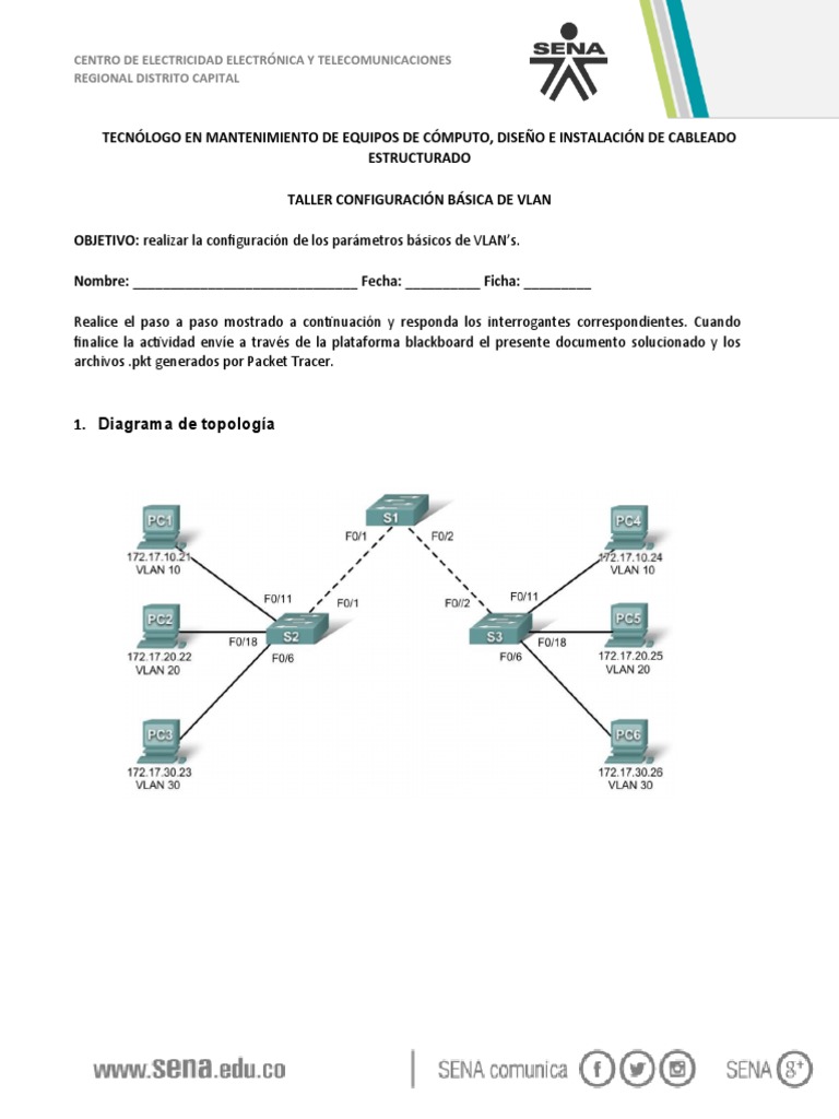 GH-F-132 - Taller - Configuración Básica de VLAN | Descargar gratis PDF | Dirección IP ...