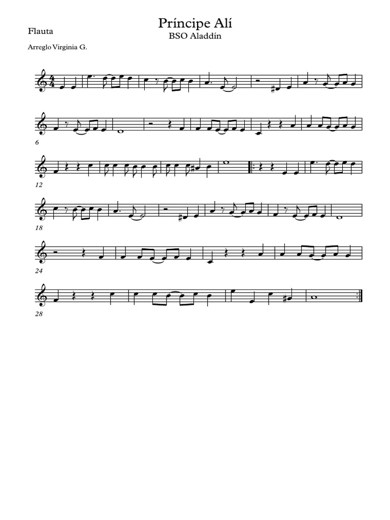 Príncipe Alí Flauta PDF | PDF
