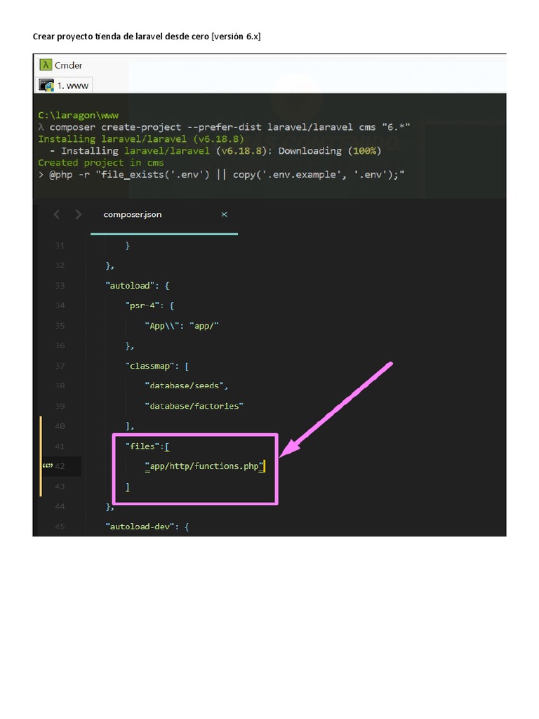 Crear Proyecto Tienda de Laravel Desde Cero | PDF