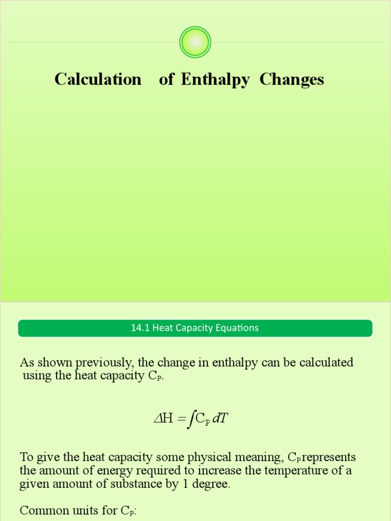 Enthalpy Change Calculations Guide | PDF | Enthalpy | Thermodynamic ...