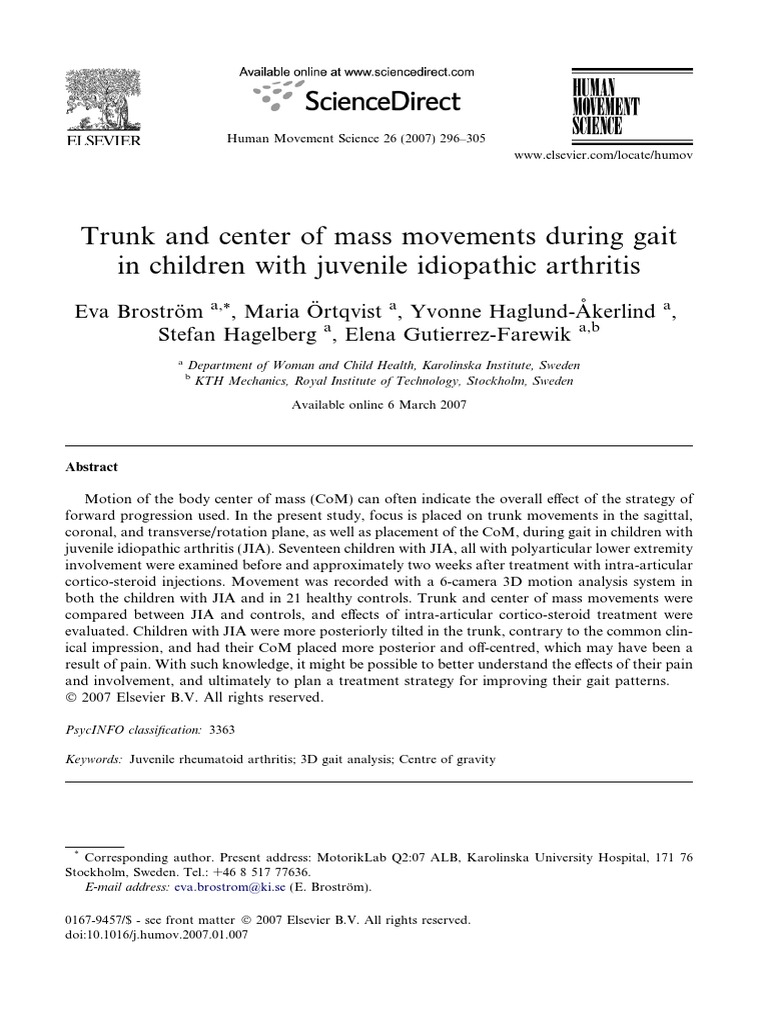 Haglund-A, Maria - 2007 - Trunk and Center of Mass Movements During ...