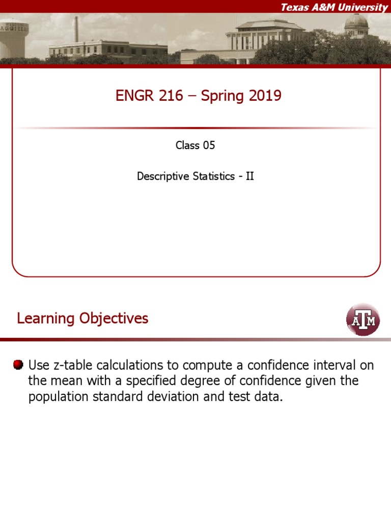 Lecture 5 Confidence Intervals - After Class | PDF | Confidence ... Lecture 5 Confidence Intervals - After Class | PDF | Confidence ...