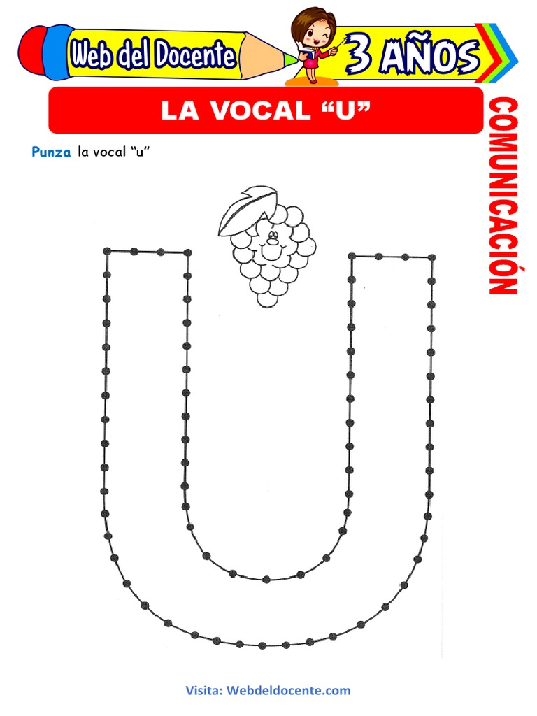 La Vocal U para Niños de 3 Años | PDF