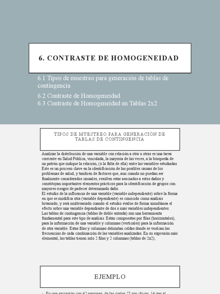 Contraste de Homogeneidad | PDF | Osteoporosis | Cáncer de pulmón