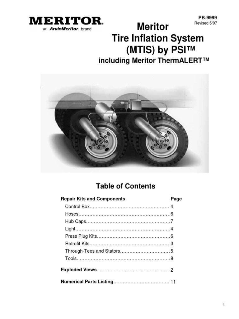 Meritor - TireInflationSystems Vigia Numero de Parte PDF | PDF | Pipe ...