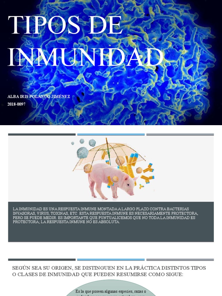 Tipos de Inmunidad Tarea | PDF | Inmunidad (médica) | Sistema inmune