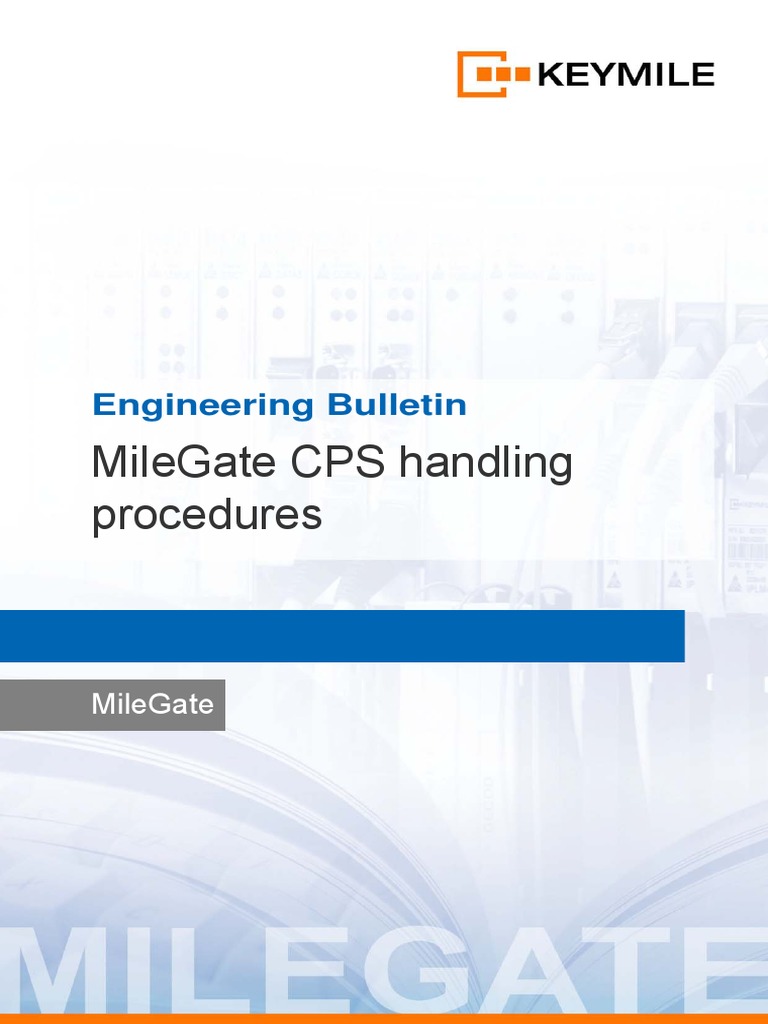 Milegate Cps Handling Procedures: Engineering Bulletin | Download Free ...