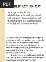 RA 7277 - Magna Carta of Disabled Persons | PDF | Rehabilitation ...