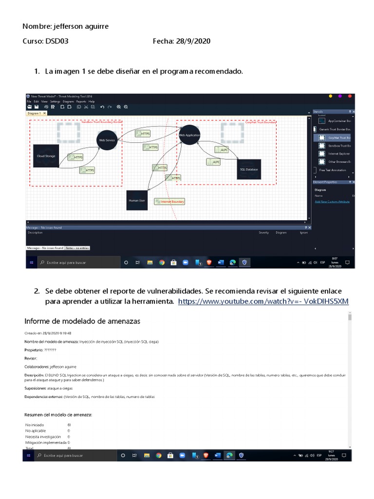 TAREA 4 Modelado de Amenazas | PDF | Comunicación por medio de ordenadores | Guerra cibernética